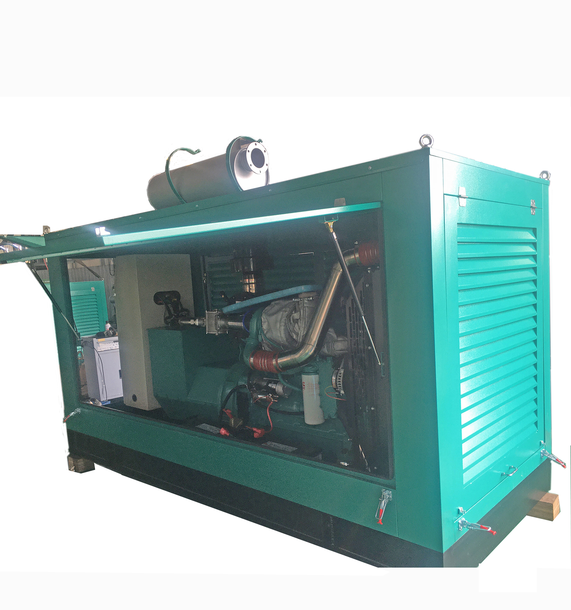 90KW Silent canopy natural gas generator set biomass gas methane genset ...
