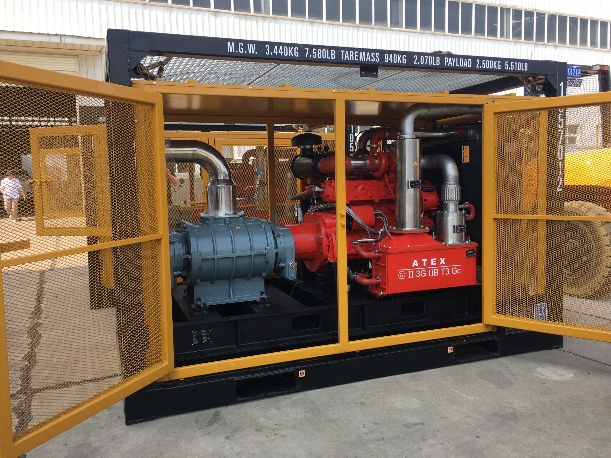 ATEX certified ZONE II T3 Explosion Proof Diesel Engine blower set ...